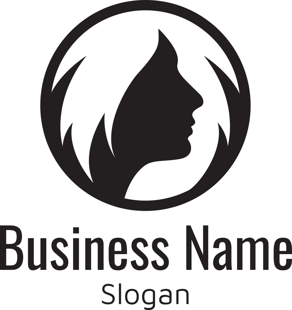 Logofury Elegant Woman Silhouette Beauty Spa Massage Logo